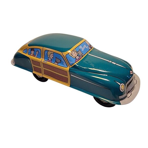 Toys | 203 Schylling Classic Tin Woody Wagon Friction Motor With Engine ...